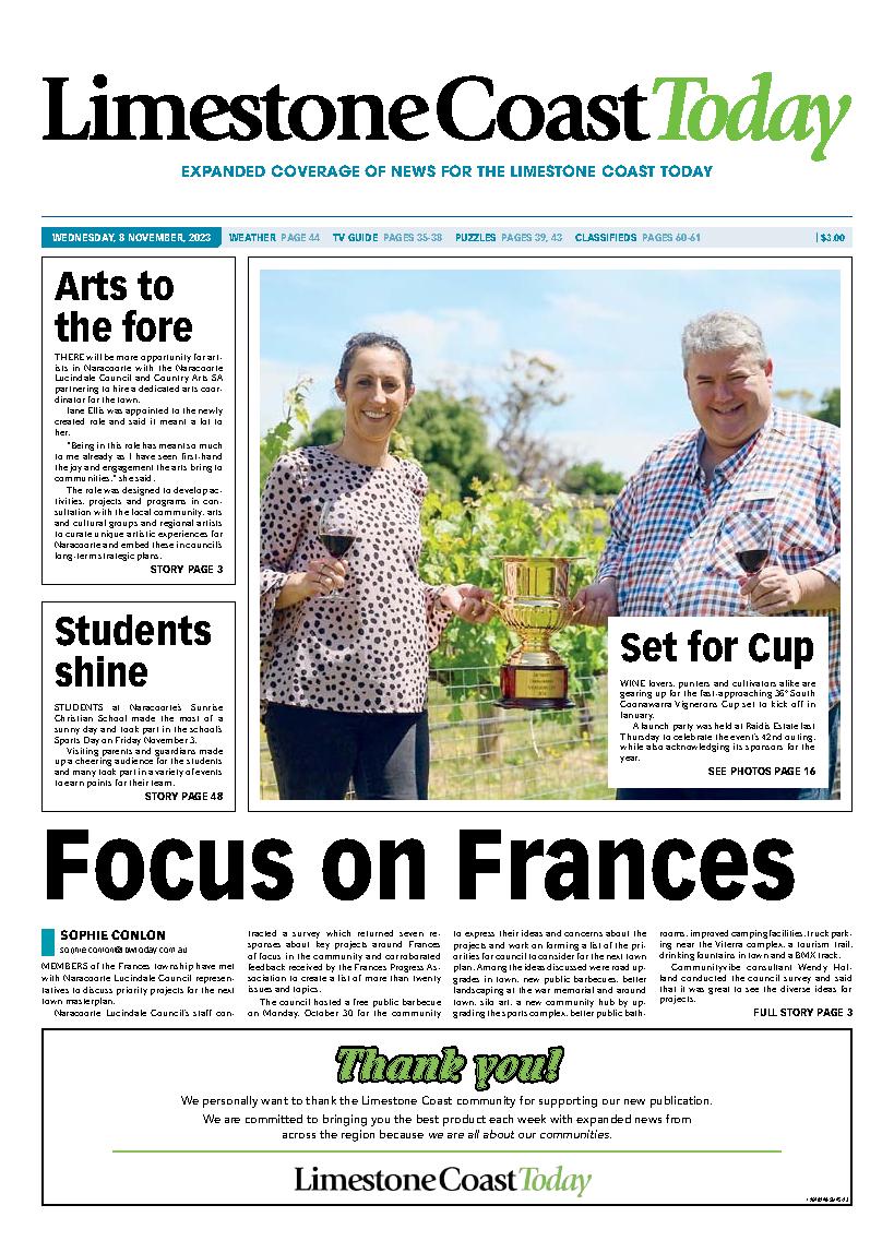 Limestone Coast Today - 8th November 2023 | Limestone Coast Today