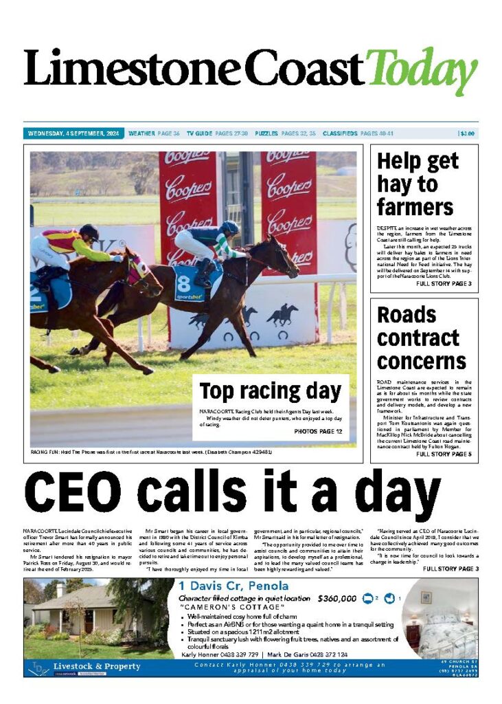 Limestone Coast Today - 4th September 2024 | Limestone Coast Today