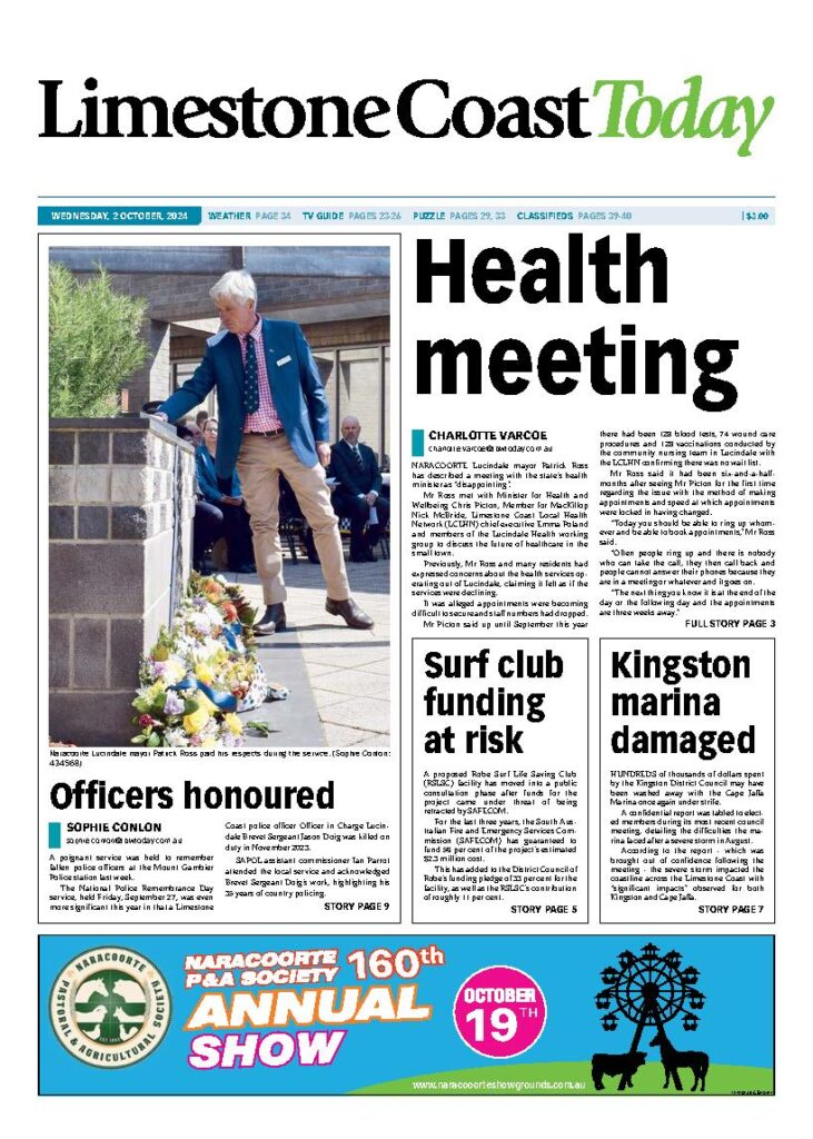 Limestone Coast Today - 2nd October 2024 | Limestone Coast Today