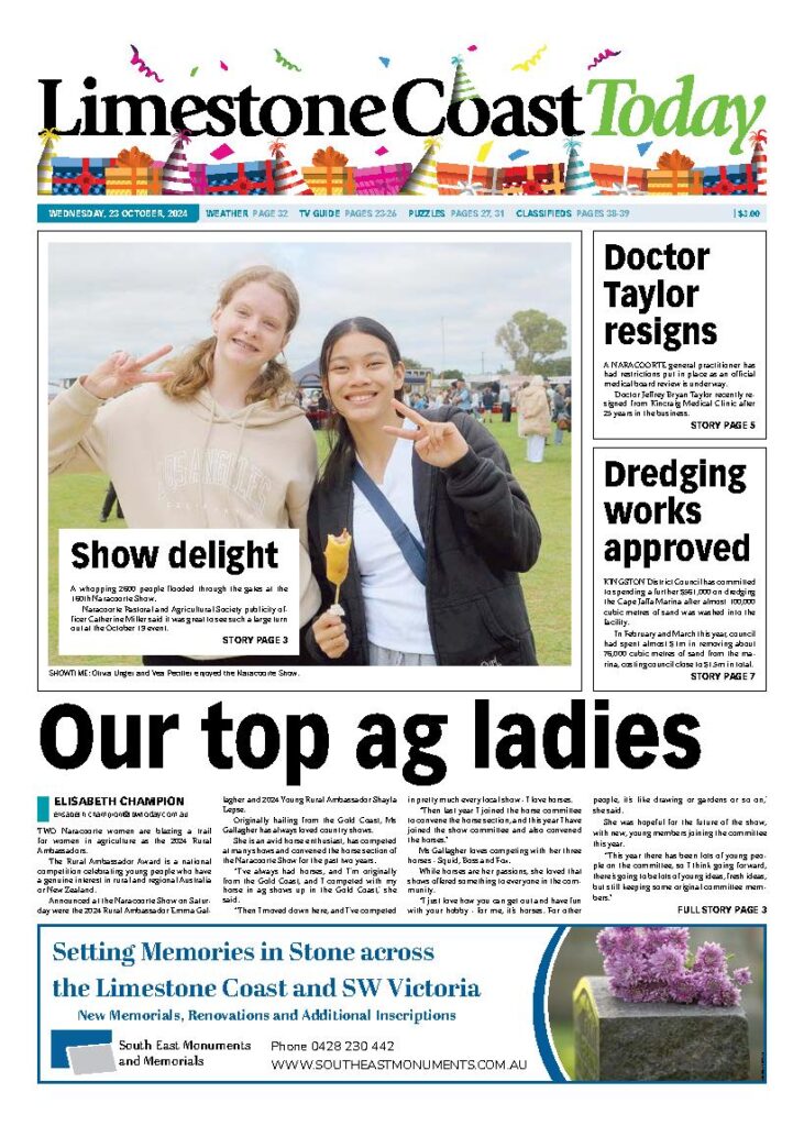 Limestone Coast Today - 23rd October 2024 | Limestone Coast Today