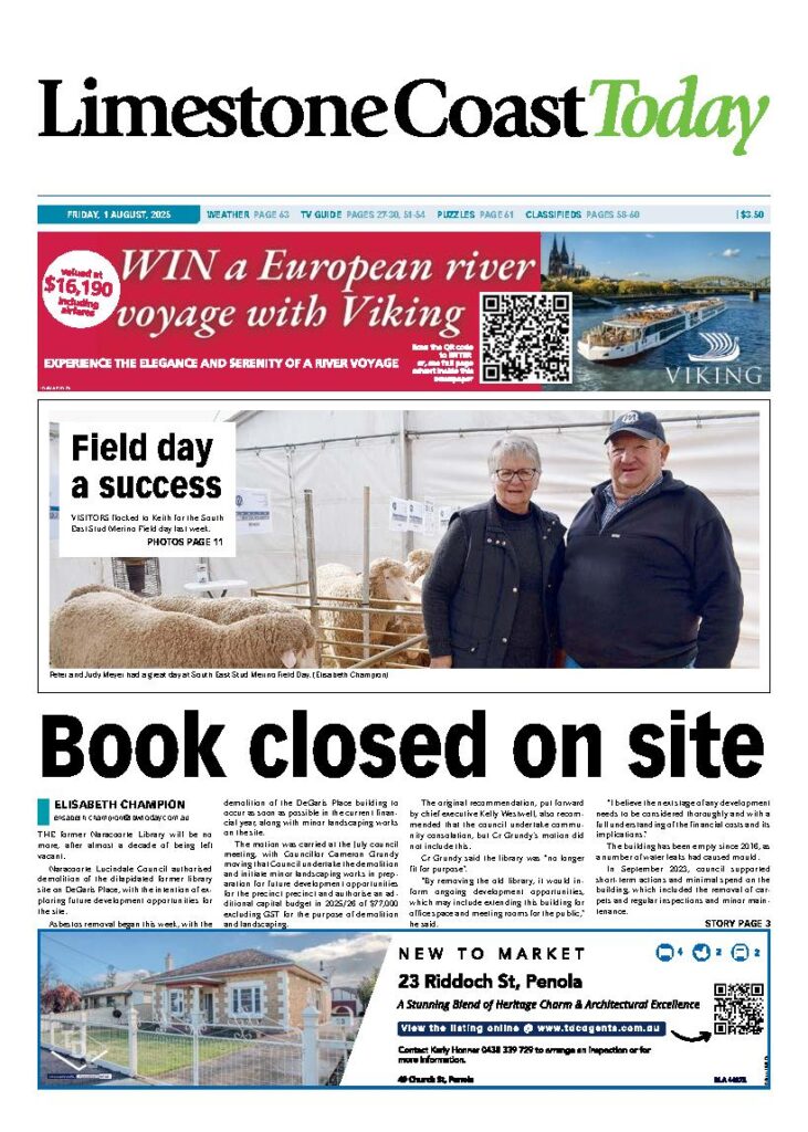 Limestone Coast Today - 1st August 2025 | Limestone Coast Today